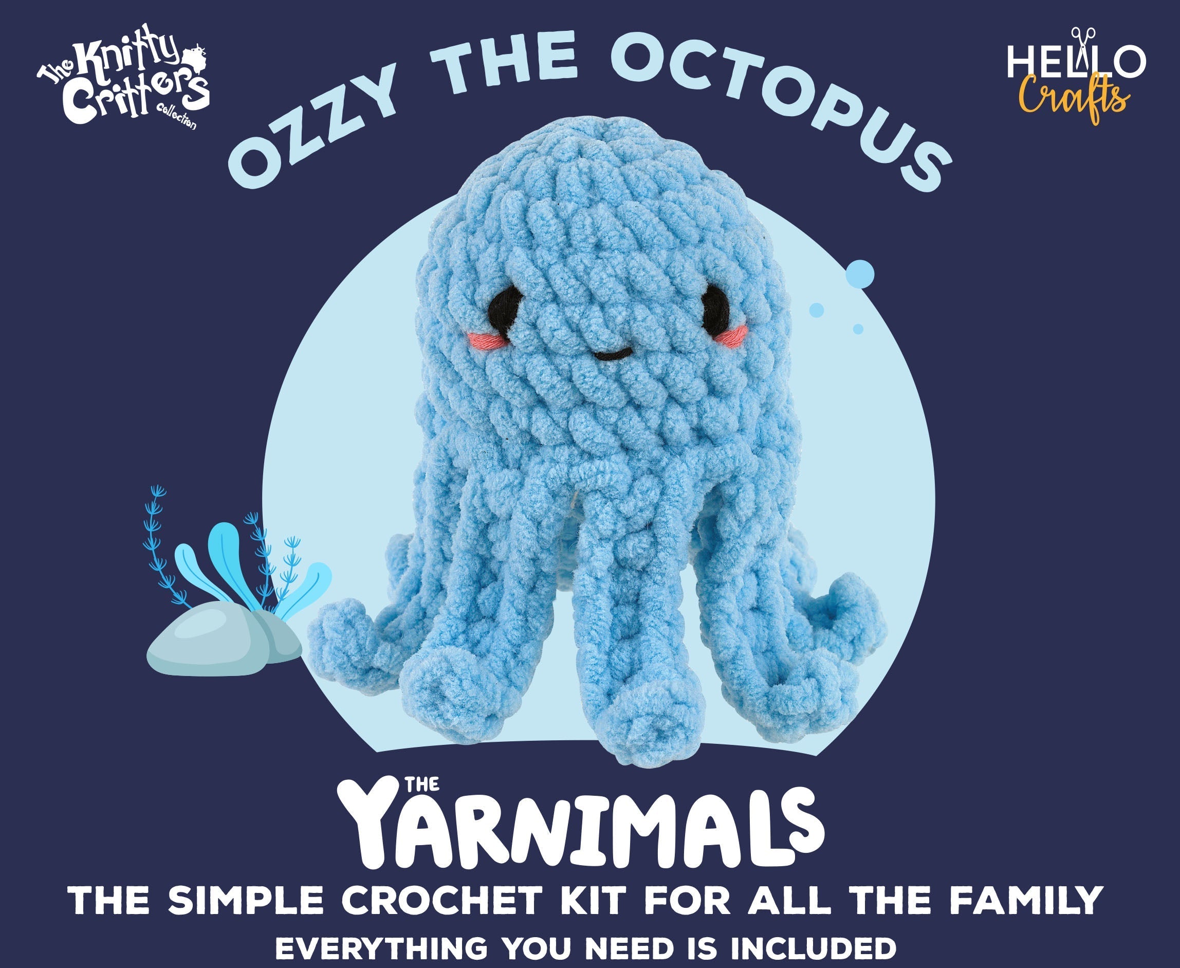 Knitty Critters - Yarnimals - Ozzy The Octopus | DIY Amigurumi Crochet ...